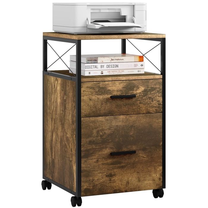 WOLTU Caisson de Bureau à roulettes, Armoire Mobile pour Dossiers ...