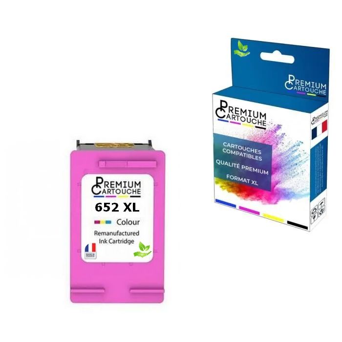 652XL fabriqué en France, 1 Cartouche d'encre reconditionnée pour HP ...