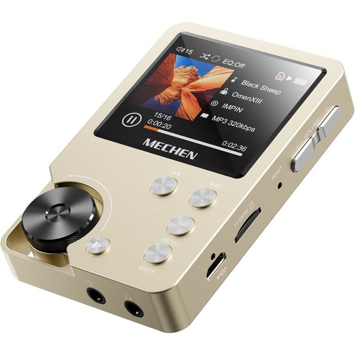 Lecteur MP3 MECHEN 64Go HiFi Numérique Portable Autonomie 30h ...