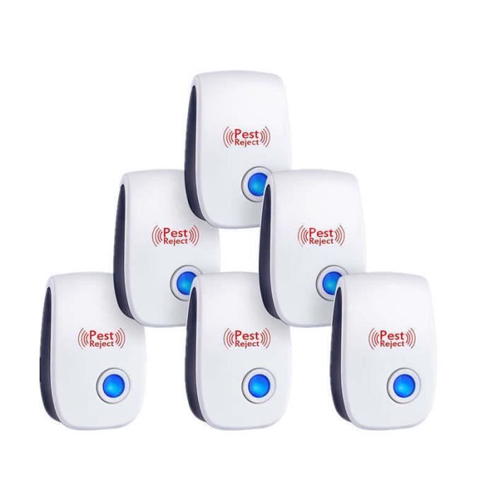 Répulsif Ultrason Anti-Rongeurs Insectes, 6 Pack Ultrason Anti ...
