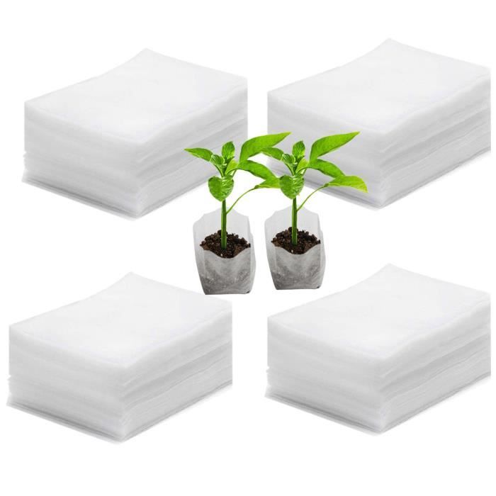 14x16 cm (50 pièces)-Sacs à semis biodégradables pour pépinières, Sacs ...