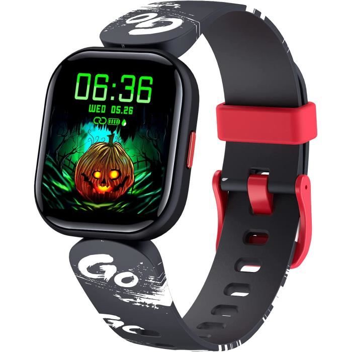 Montre Connectée Enfant Fille Garcon, Smartwatch avec Podomètres, Moniteur de Fréquence ...