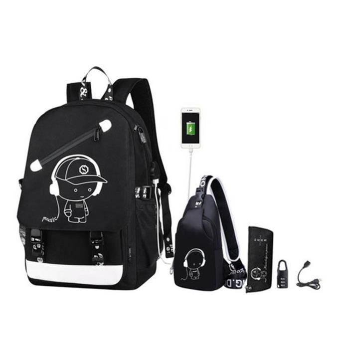 Luminous oxford school bags for teenage boys large backpack for ...