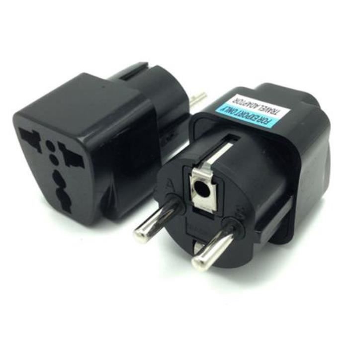 Fiche d'alimentation - Black UE 4.8 Plug - Adaptateur de voyage universel, blanc, 10A-16A 250V ...