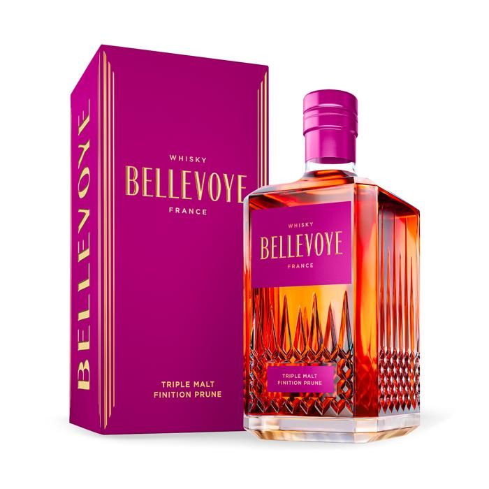 BELLEVOYE - PRUNE - Whisky - Triple Malt - Origine : France - 43 % alcool - bouteille 70 cl ...