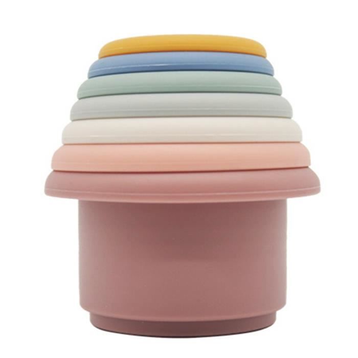 Silicone tasses empilables éducation précoce bébé tasse empilable jouet ...