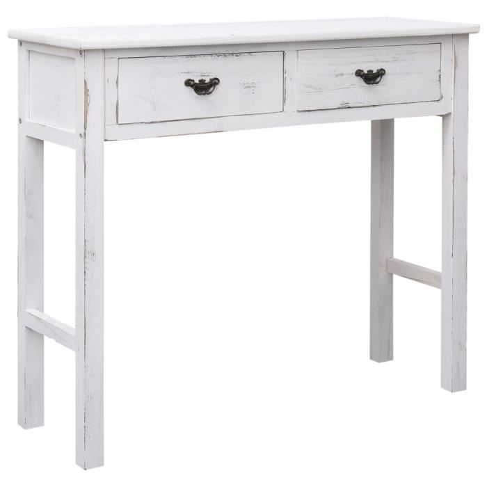 TABLE CONSOLE - CONSOLE EXTENSIBLE - Table console Blanc antique 90 x ...