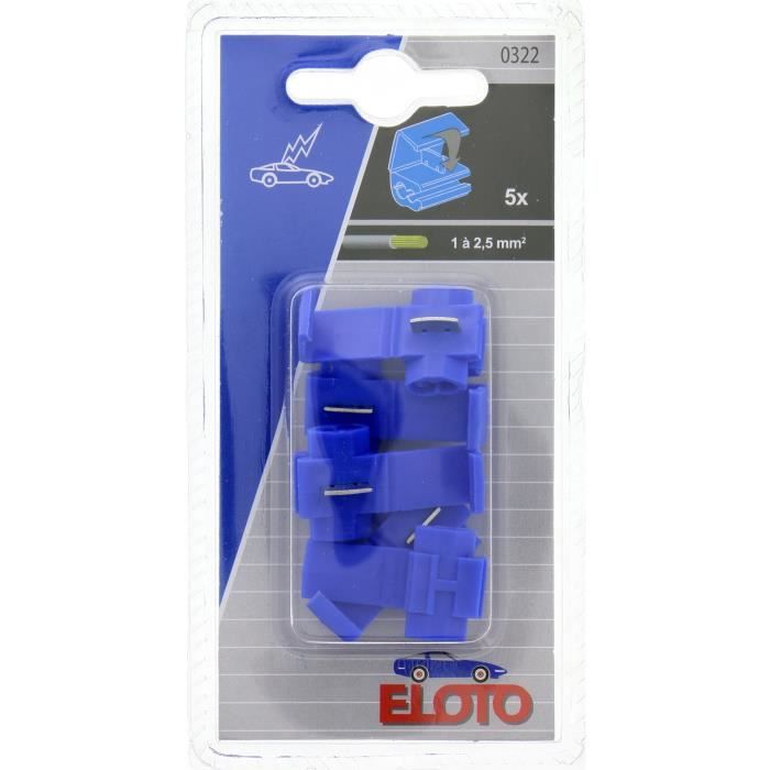 ELOTO 5 Connecteurs rapides automatiques bleus - Cdiscount Auto