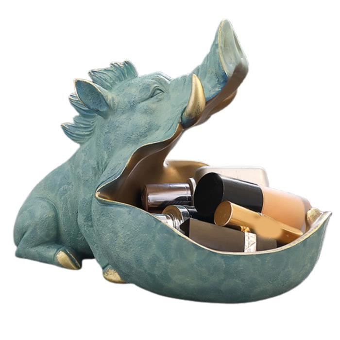 Creative Boar Key Rangement Bol résine Resin Candy Dish Art Animal avec ...