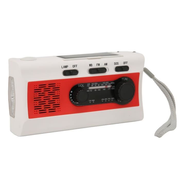 Radio à manivelle Radio MéTéo D'urgence NOAA 2000 MAh, Radio Portable à ...