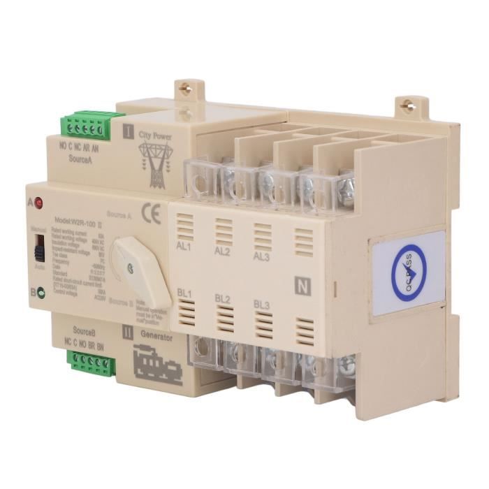 Commutateur de transfert automatique - HURRISE - W2R 100 - 4P - 63A - Double alimentation ...