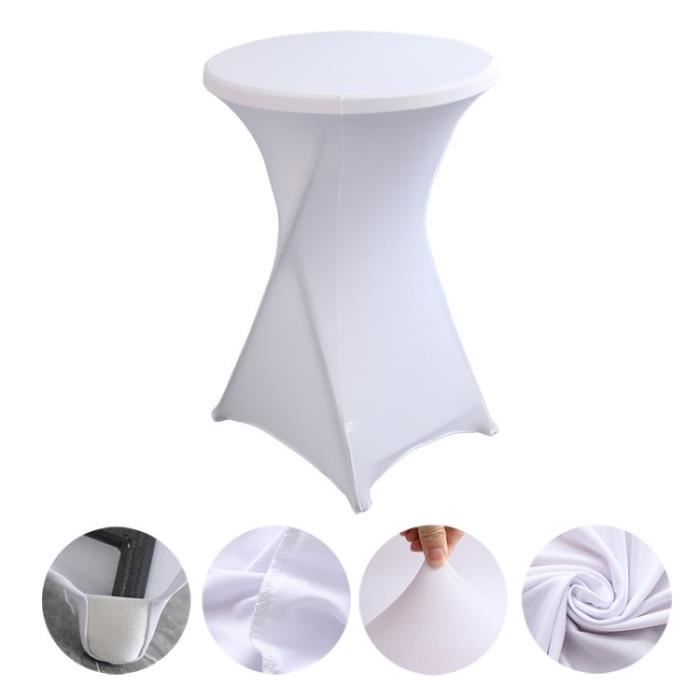 Couverture de table de cocktail Nappe ronde pour fête de mariage DJ Bar ...