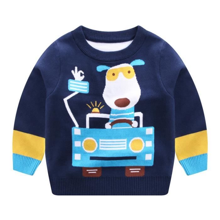 Pull Enfant De 2 à 10 ans en Tricot Coton Chaude Respirante Doux ...