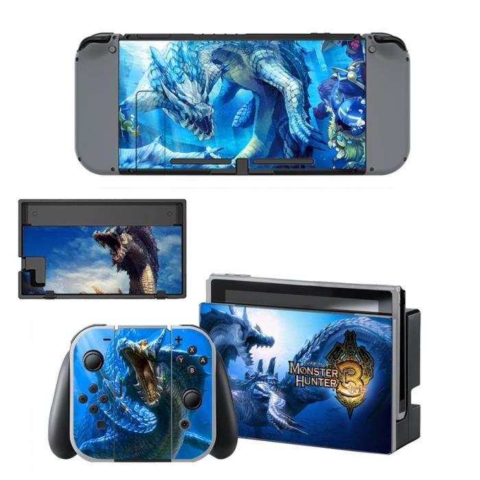 Sticker pour Nintendo Switch, Monster Hunter Kit Autocollant Skin ...
