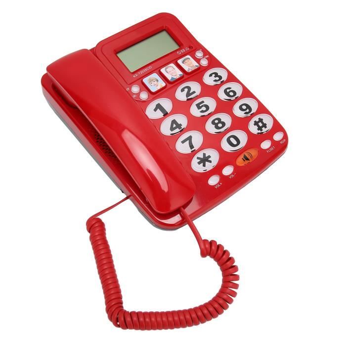 SURENHAP téléphones fixes Téléphone filaire double Port son clair ...