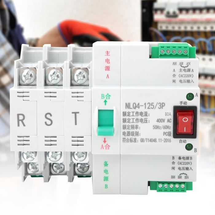 YOSOO Commutateur de transfert Interrupteur à bascule de transfert automatique à double ...