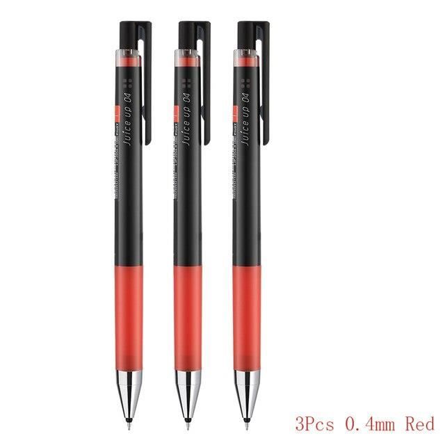 STYLO,3Pcs Red 0.4mm--Stylo à jus pilote japonais, Version améliorée ...