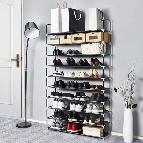 Etagère à Chaussures 10 Couches pour 50 paires meuble range-souliers ...