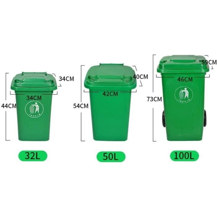 Bacs à ordures de cuisine-Conteneur à déchets Poubelle extérieure ...