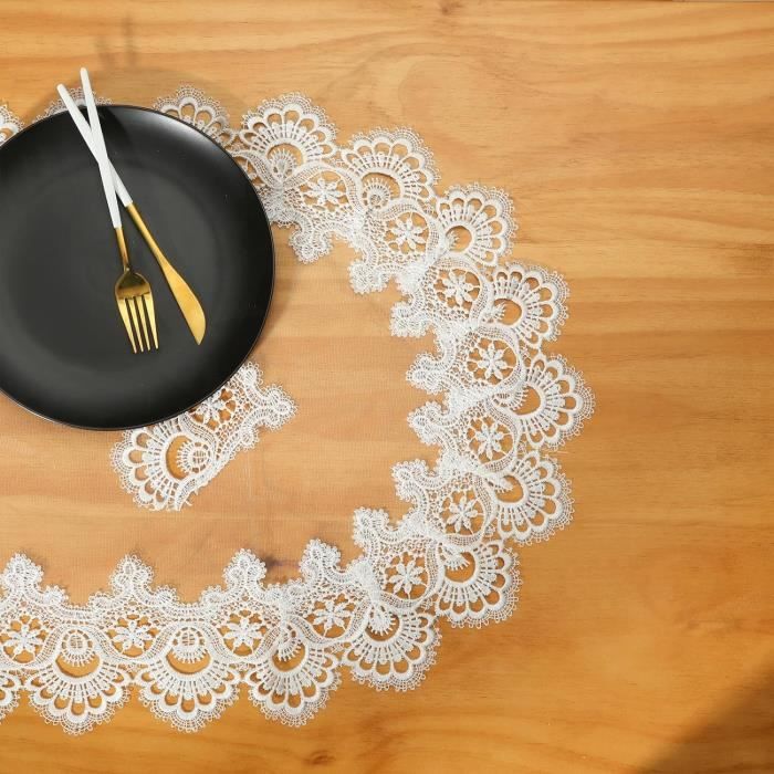 Dentelle Chemin De Table Ovale Nappe Brodée Dentelle Napperons ...