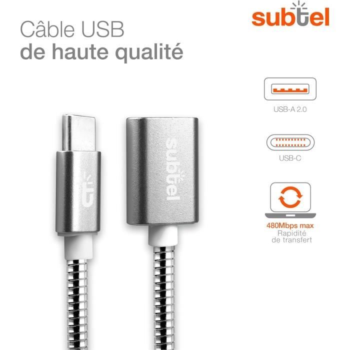 ® Câble Otg Compatible Avec Smartphone Samsung Galaxy S23, S22, S21 ...
