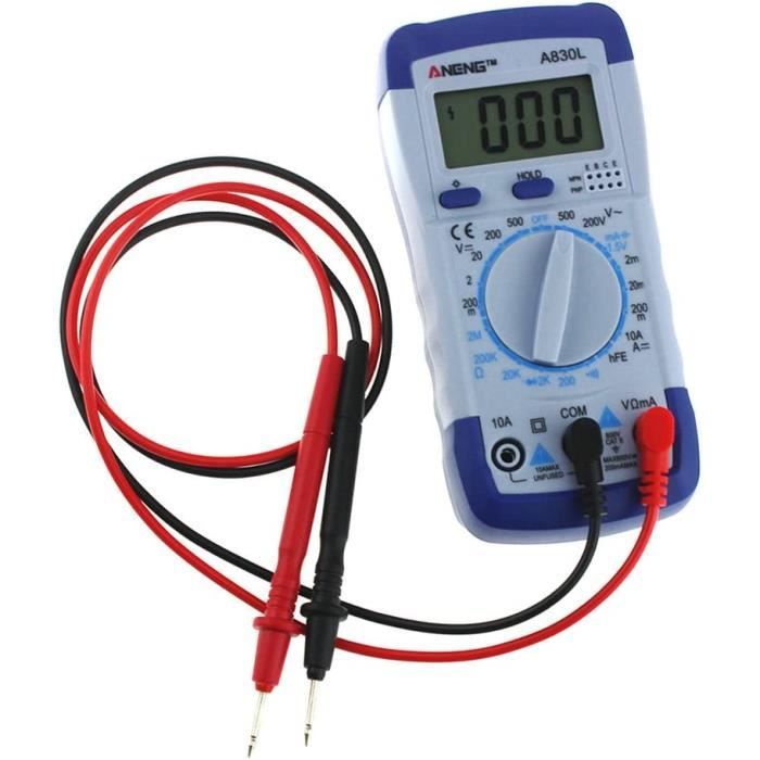 Multimètre Digital Testeur Résistance Ampèremètre Ohmètre AC-DC ...