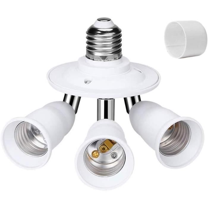 Douille E27 Triple pour Ampoule LED a Visser, 360° Réglable, AC 220 ...