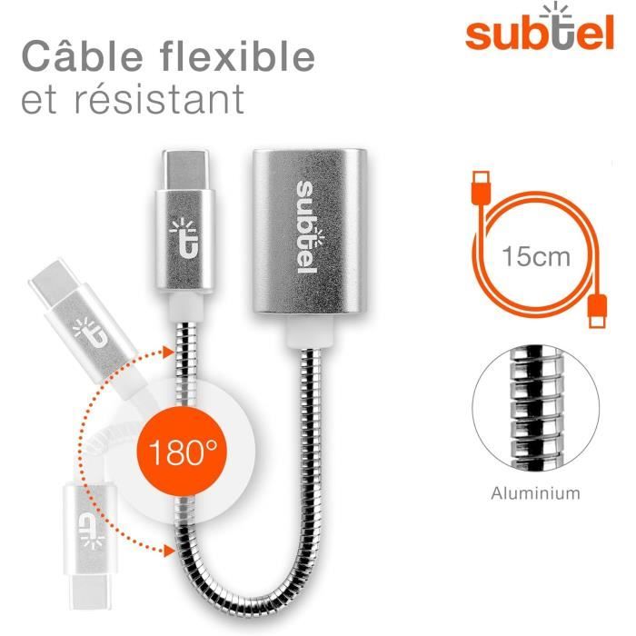 ® Câble Otg Compatible Avec Smartphone Samsung Galaxy S23, S22, S21 ...