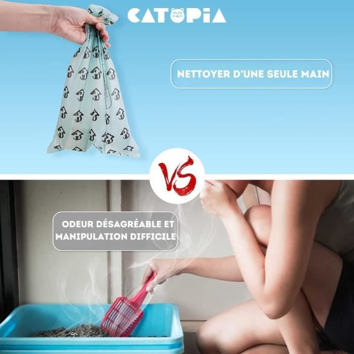 CATOPIA Litter Scooper Pelle à Litière avec Réservoir, Pelle à Litière avec Poubelle pour Chat ...