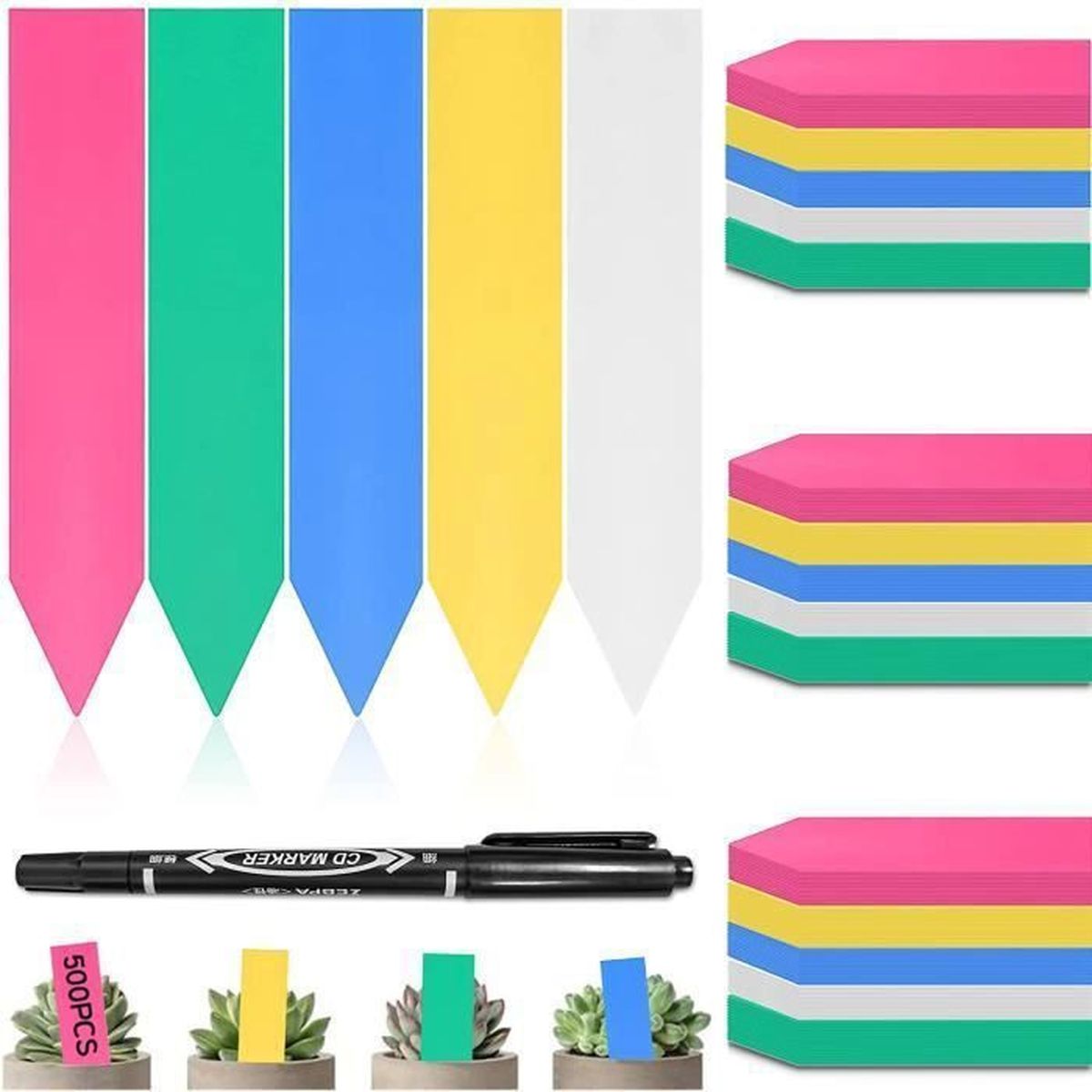 Étiquettes de Plantes, 500 Pièces Etiquette Jardin Imperméable ... Étiquettes de Plantes, 500 Pièces Etiquette Jardin Imperméable ...