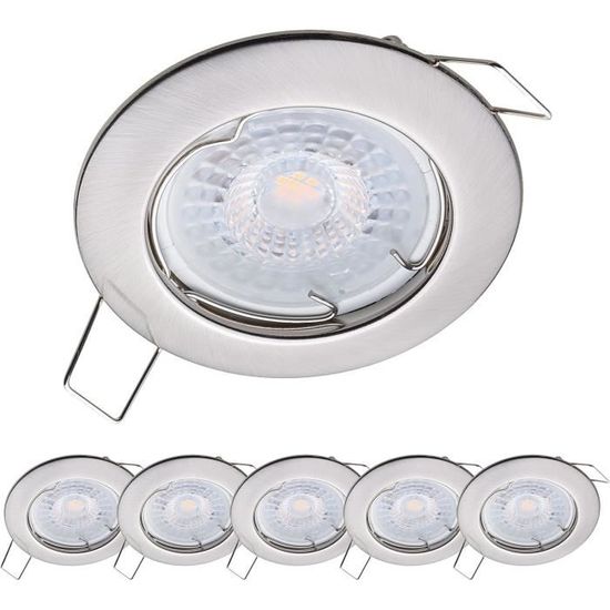 Lot De 6 Spots Led Sedan - 3 Niveaux D'Intensité Variable - 4,8 W 2700 ...