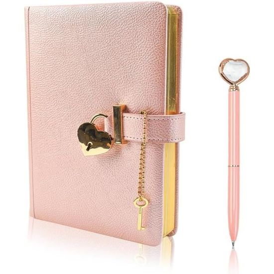 Carnet Secret Avec Cadenas En Coeur B6 Journal Intime Rose Avec Stylo ...