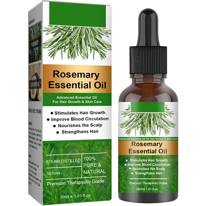 Huile De Romarin Pour Cheveux, 30 Ml Huile Romarin Cheveux, Rosemary Oil For Hair Growth, Huile ...
