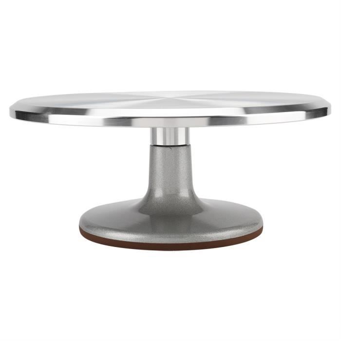 Alomejor support rotatif de décoration de gâteau Plateau tournant à gâteau en aluminium 12 ...