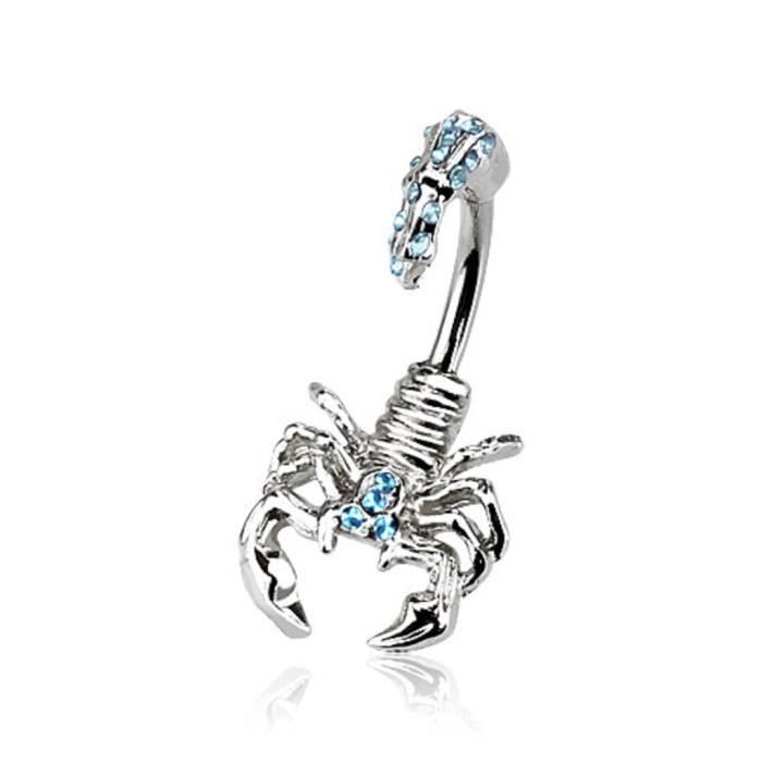 Piercing Nombril Ventre Boule Scorpion Bijoux Acier Chirurgical ...