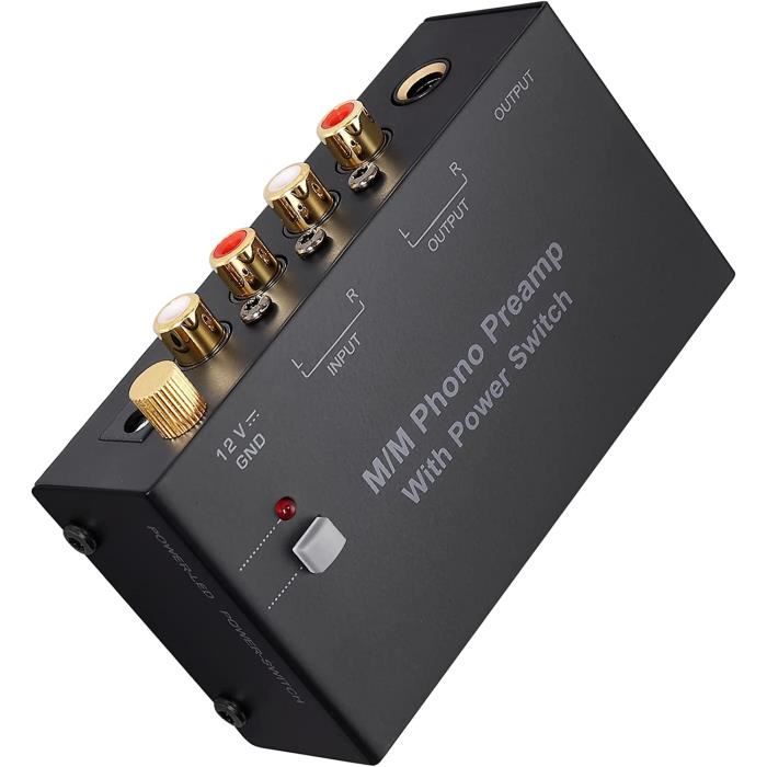 Préampli Phono Mini Préamplificateur Audio Stéréo Métal Faible Bruit ...