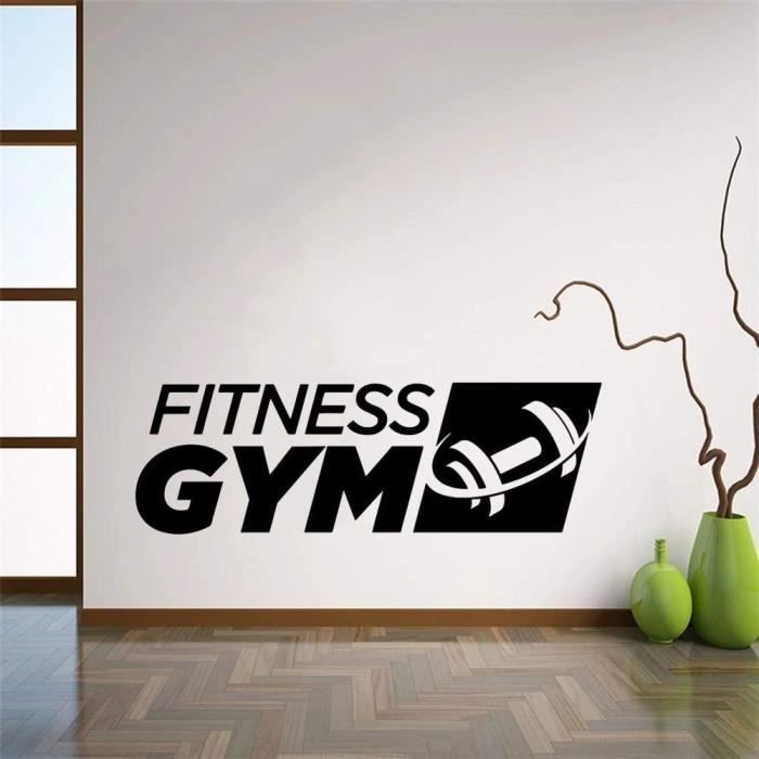 Gym Logo Sticker Mural Sport Haltère Vinyle Décor À La Maison ...