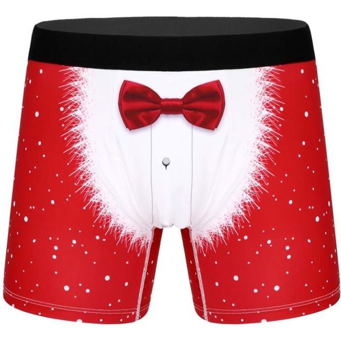 Iixpin Boxer Noël Homme Sexy Caleçon Imprimé Noël Boxeur Shorty Costume ...