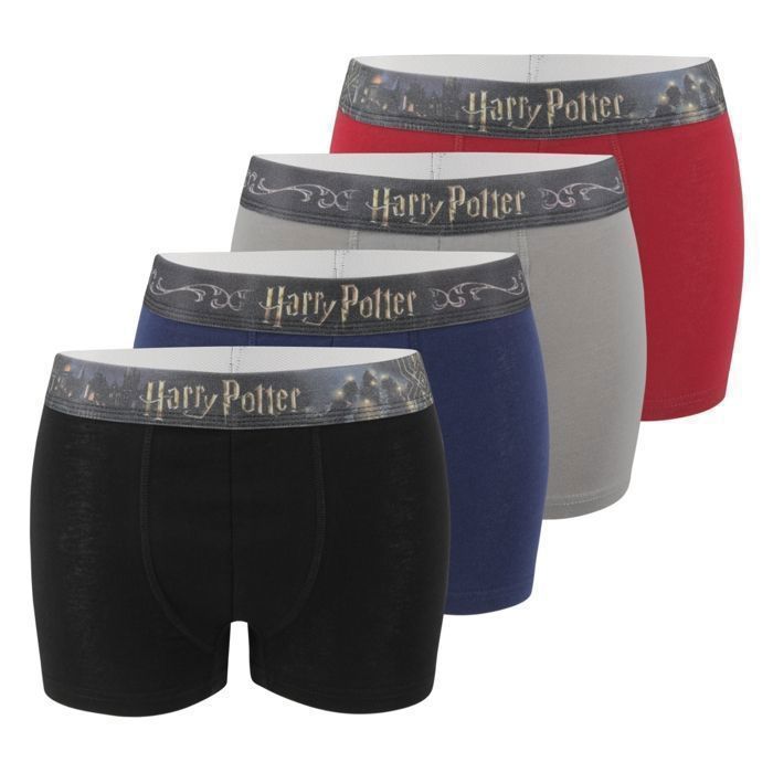 Harry Potter Boxer Enfant Coton, Caleçon Garçon Poudlard, Ajustement ...