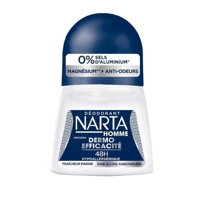 Narta Homme Déodorant Dermo Efficacité 48h Hypoallergénique Fraîcheur ...