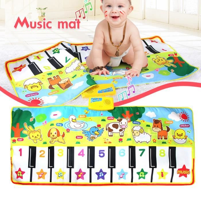 Tapis de jeu musical 135*59cm pour bébés, avec tapis de danse pour ...
