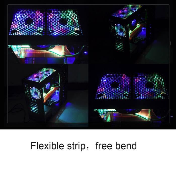 TMISHION Bande lumineuse LED Rétro-éclairage de lumière de fond d ...