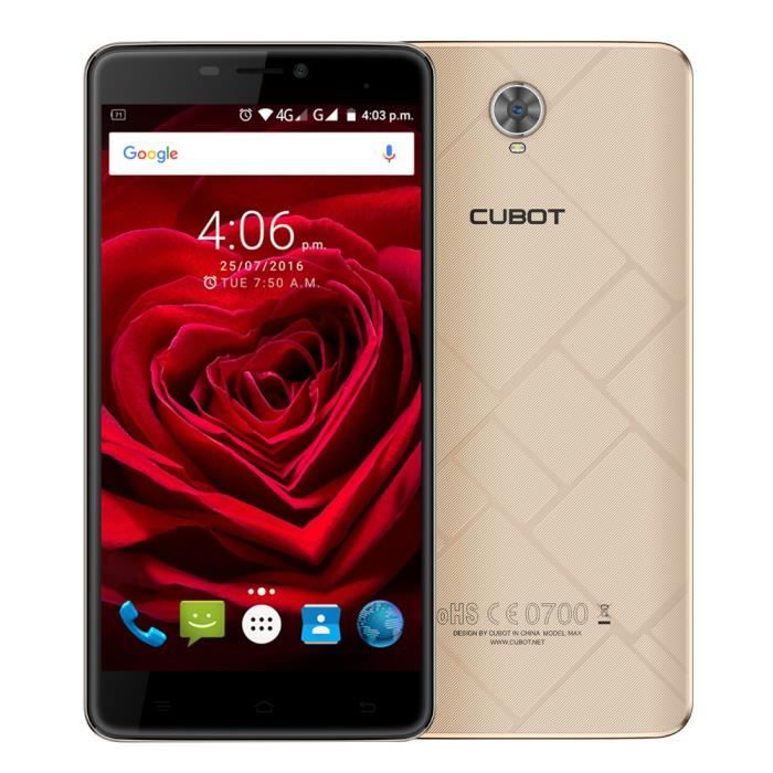 Cubot Max 4G FDD-LTE Smartphone 6.0 pouces écran IPS HD 64-bit 1.3GHz ...