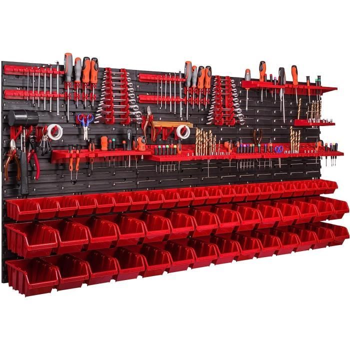 Panneau Mural Porte-Outils 50 Boîtes - Système De Stockage - Rangement ...