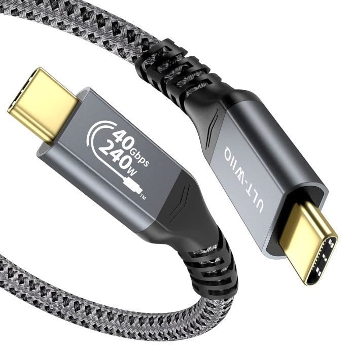 240W 8K Usb4 Câble Usb C Vers Usb C Compatible Avec Cable Thunderbolt 4 ...