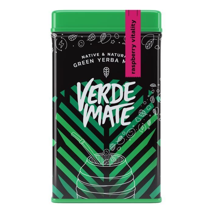 Yerba Mate Verde Mate Raspberry Vitality Framboises Yerbera – Boîte ...
