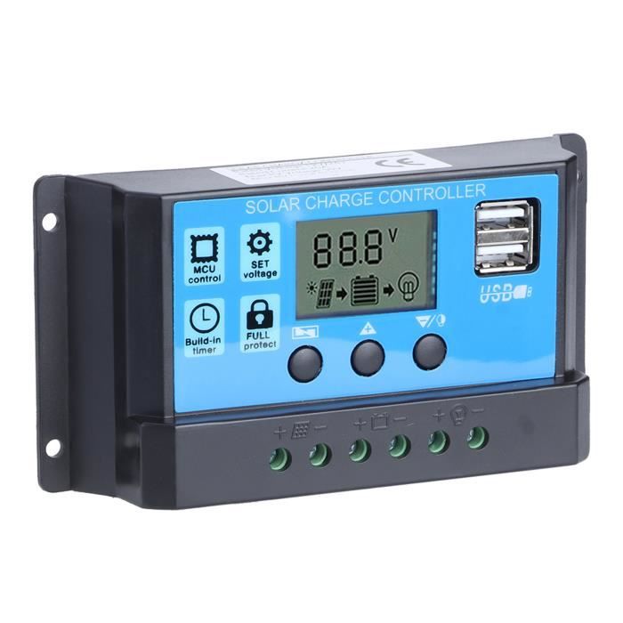 YOSOO Adjustable Solar Panel Regulator, 20A Solar Regulator, for Home ...