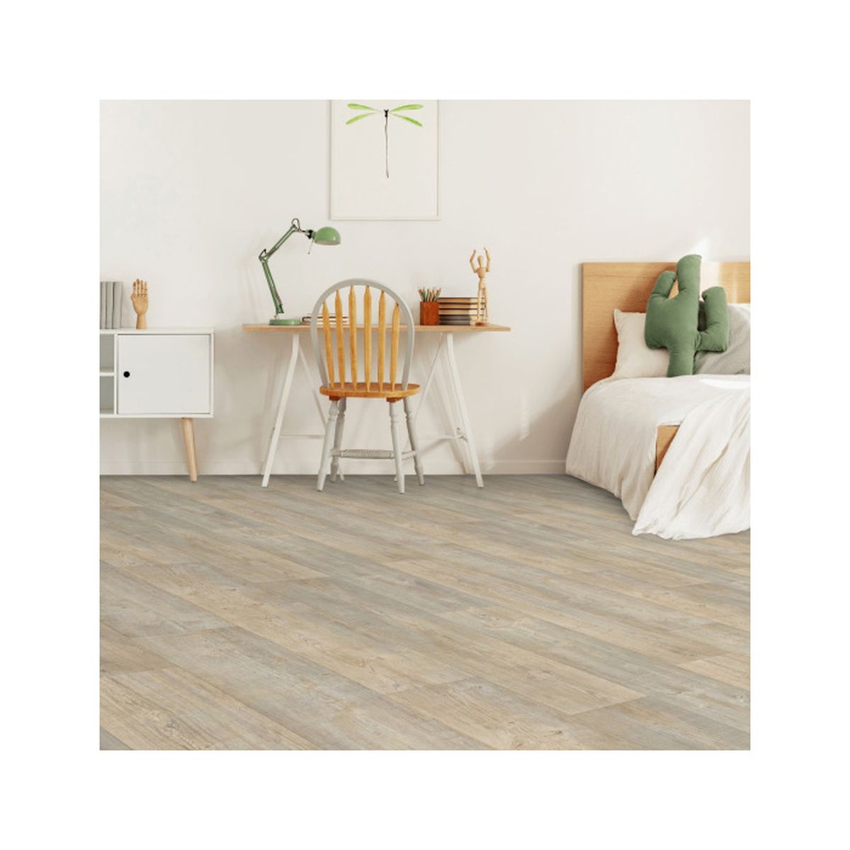 PVC - Sol Lino Eco - Imitation parquet bois blanc vieilli - 2 x 6m ...