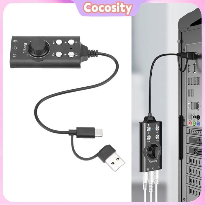 Carte son USB, adaptateur audio USB vers 3,5 mm avec contrôle du volume ...