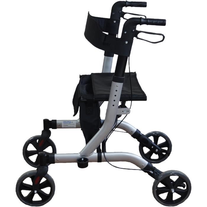 Déambulateur à 4 Roues Pliant Ultra Léger Deluxe Aidapt - Cdiscount ...